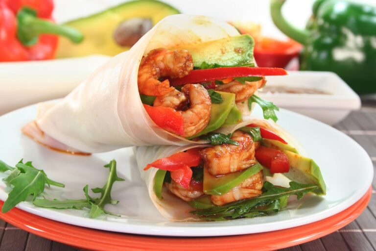 Shrimp Wrap - Healthy Spicy Shrimp Wrap
