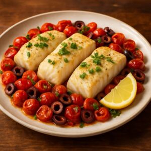 Mediterranean Baked Cod: Flavorful Greek Cod Delight