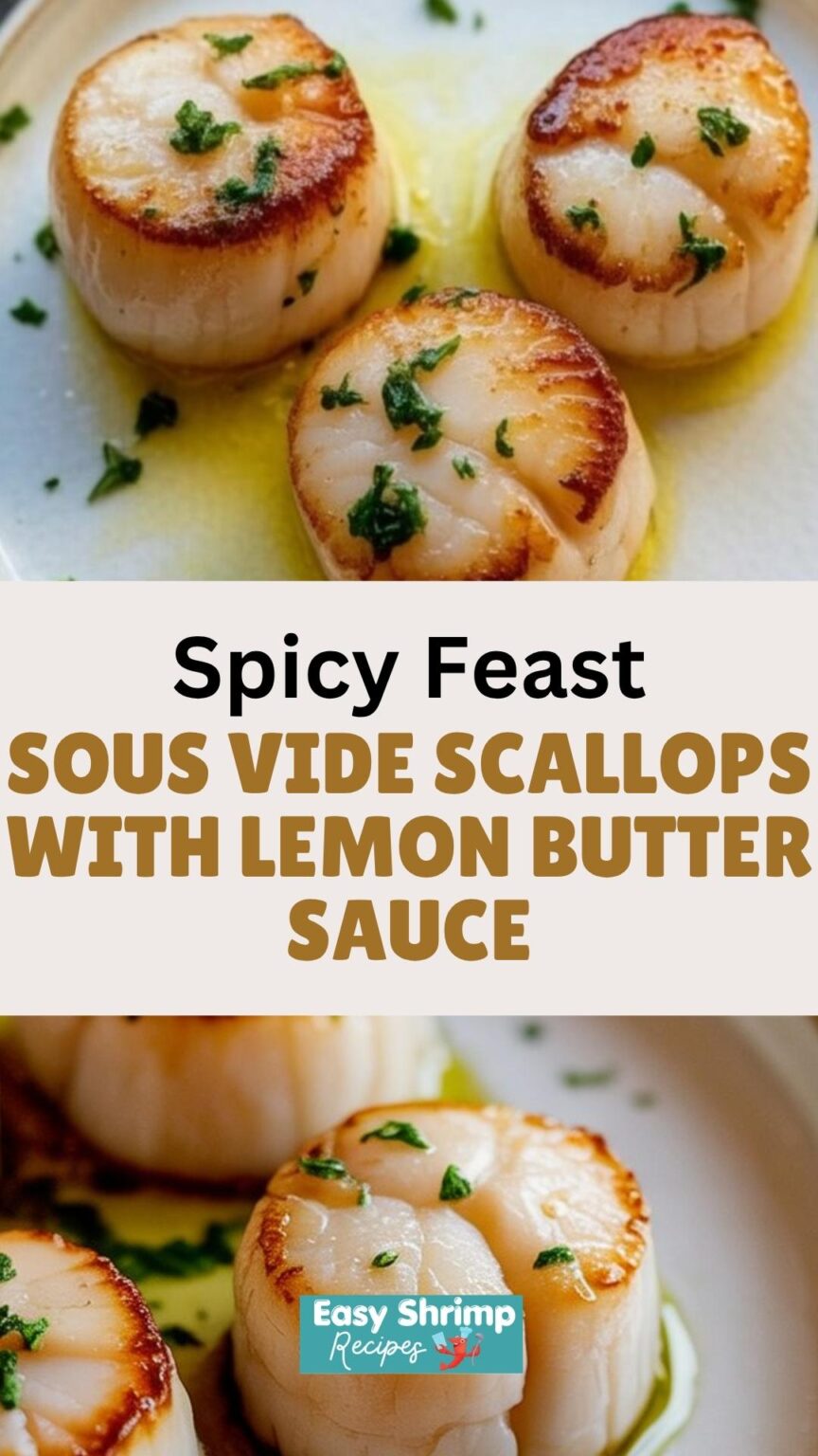 Sous Vide Scallops with Lemon Butter Sauce