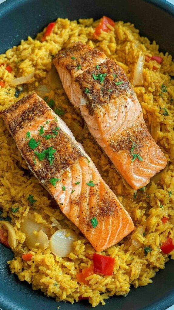 One Pot Salmon and Rice