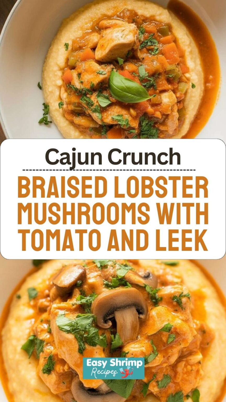 Braised Lobster Mushrooms with Tomato and Leek