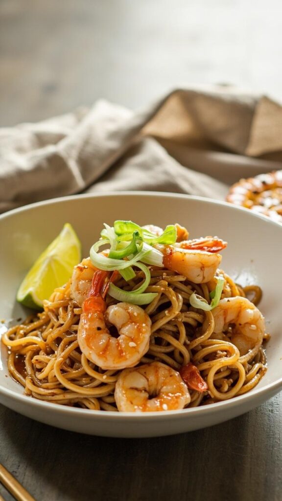 Asian Shrimp Garlic Noodles